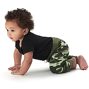 Gerber Baby Boys' Toddler 3-Pack Jogger Pants, Camo, Newborn