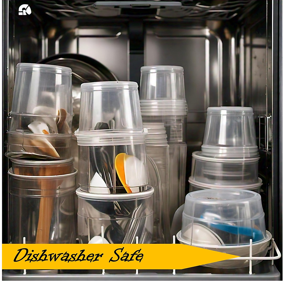 Mr Miracle Deli Containers with Lids - 12 Pack of 32 oz Clear Airtight Reusable Plastic Food and Multi-Purpose Containers - Microwave, Freezer, and Dishwasher Safe