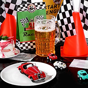 Racetrack Floor Running Black Racer Party Decoration Mat Road Table Runner Long Racetrack Tablecloth Drag for Party (Fresh Style,32 ft x 2 ft)