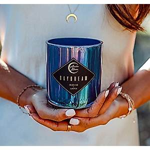 Auric Moon | Golden Oud + Juniper Scented Luxury Soy Coconut Candle for Women | Slow 70+ Hour Burn | Wood Crackling Wicks | 12 Oz Premium Glass | Hand-Poured in California