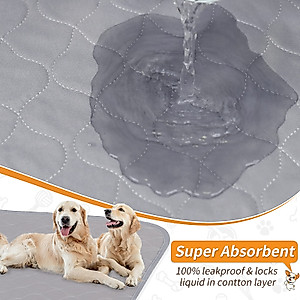 Dog Pee Pad Washable 82x82 Extra Large, Fast Absorption Reusable Puppy Pads, Waterproof Pet Training Pads,Non-Slip Whelping Pad for Dog Playpen, Incontinence, Housebreaking
