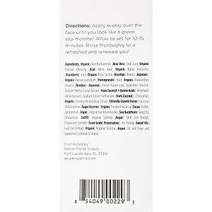 ACURE Brightening Face Mask | 100% Vegan | For A Brighter Appearance | Argan Extract & Chlorella - Detoxes, Conditions & Moisturizes | All Skin Types | 1.7 Fl Oz (Pack of 1)