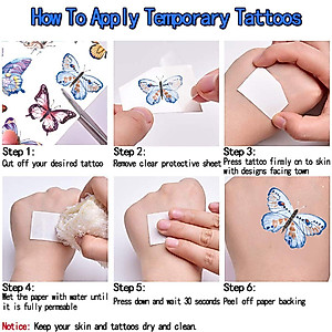 Temporary Tattoos for Kids | 120 Glitter + 20 Luminous Birthday Gift,Kids Party Favors Mermaid Butterfly Animal Dinosaur Pirate Space Fake