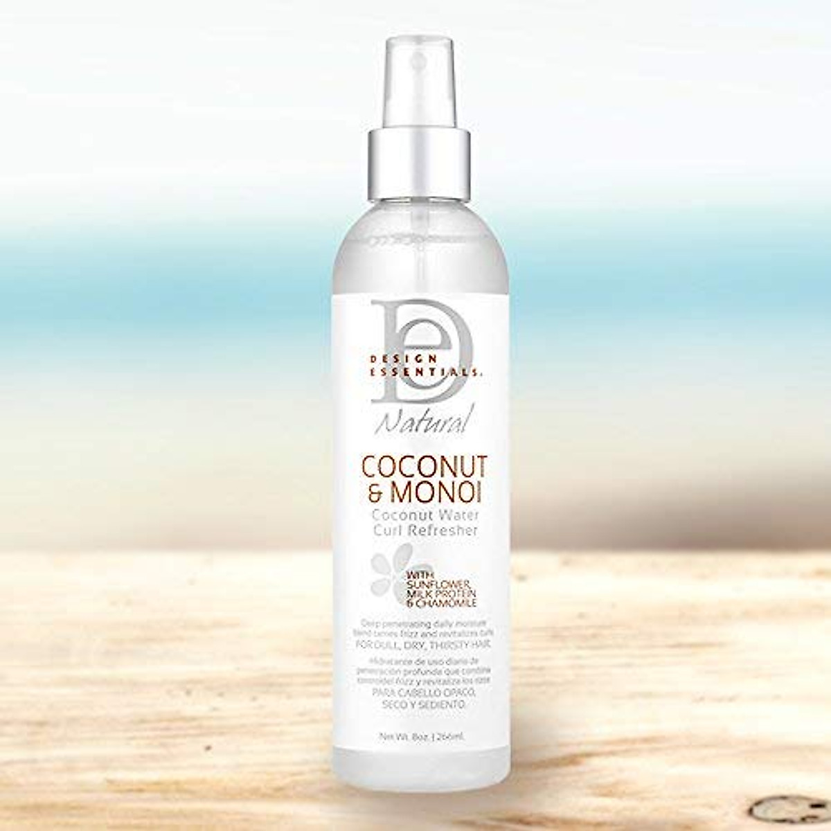Design Essentials Natural Coconut & Monoi Coconut Water Curl Refresher with Sunflower, Marshmallow Root & Aloe, 8 Ounce
