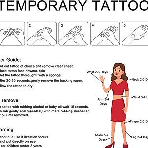 American Flag Tattoos(Nearly a hundred styles）, USA Tattoos, Red White and Blue Party Supplies, Patriotic Temporary Tattoos for Independence Day, Memorial Day, and Labor Day