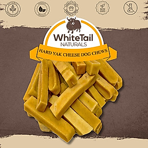 WhiteTail Naturals - Yak Cheese Dog Chews - Long Lasting Tough Dog Bones for Aggressive Chewers & Teething Puppies - All Natural Himalayan Dental Milk Chew Bone (3, Large)