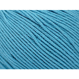 Lot of 8 Skeins Ice Yarns ADEL (50% Cotton) Hand Knitting Yarn Baby Blue