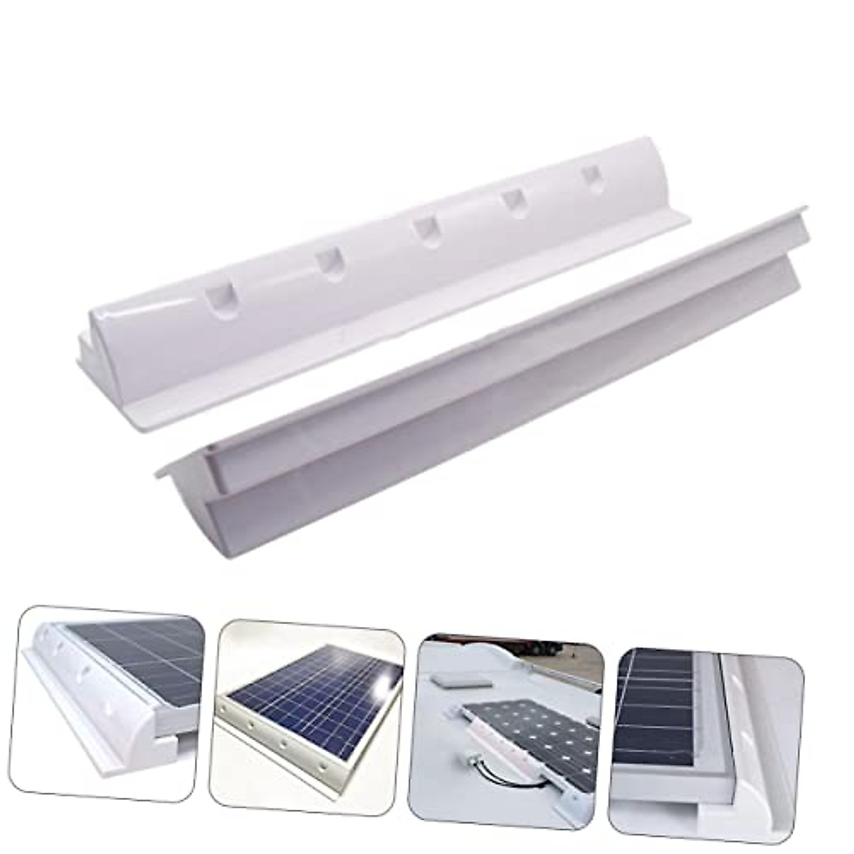 MUSISALY 2pcs Solar Panel Support White Stand Soundbar Bracket Plastic Stand Solar Panel Mounting Bracket Rv Solar Caravan Boat Solar Panel Rack Panel Bracket Abs Off The Roof