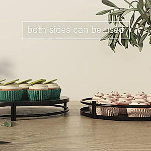 Vivevol Set of 3 Cake Stands, Cake Plate, Dessert Stand, Cupcake Stand for Parties, Home Decorating Stand Dessert Display(8” 10” 12”) (Black)