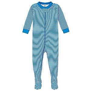 Gerber Baby Boys' 2-Pack Footed Pajamas, Space Blue, 12 Months
