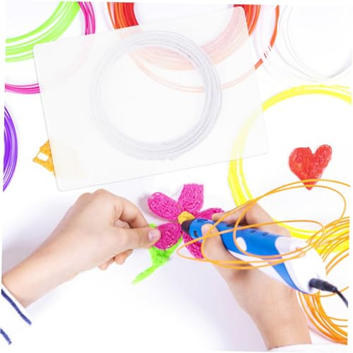 NUOBESTY 10pcs Copying Board 3D Printing Pen Mat Drawing Tool Transparent Drawing Board Drawing Board for 3D Printing Pen Painting Mat Basic Template 3D Drawing Paper Templates Plastic