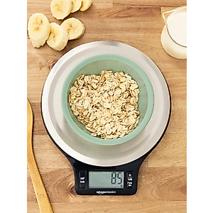 Amazon Basics Stainless Steel Digital Kitchen Scale with LCD Display, Batteries Included