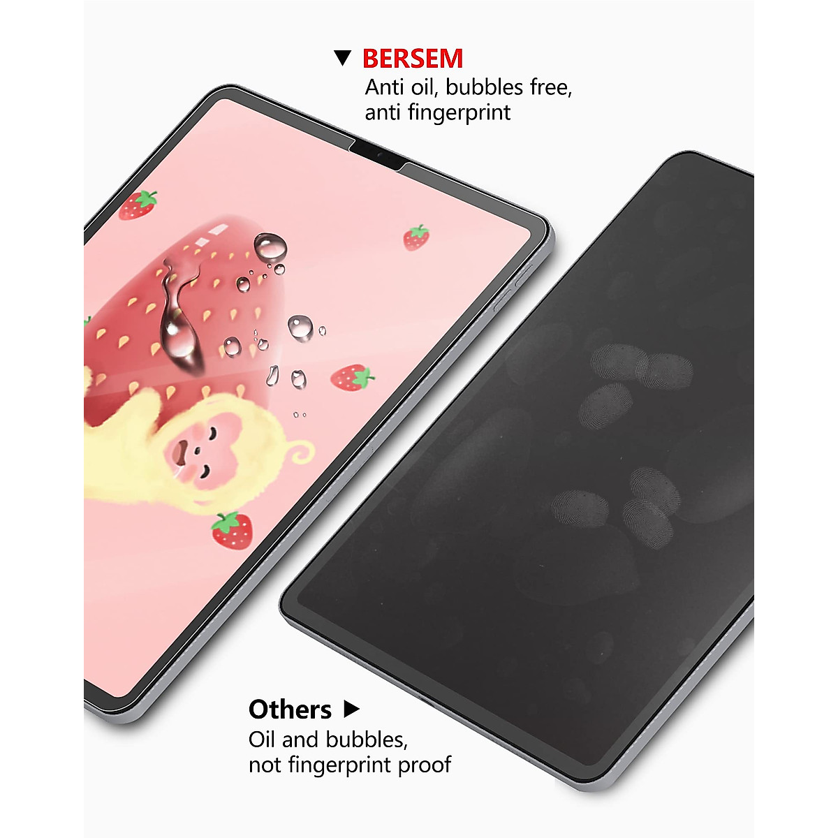 BERSEM Paperfeel Glass Screen Protector compatible with iPad Pro 11 inch (2021&2020&2018 Models) iPad Air 4th Generation (10.9 inch,2020) with Alignment Tool Anti Glare/Anti Fall/Case Friendly