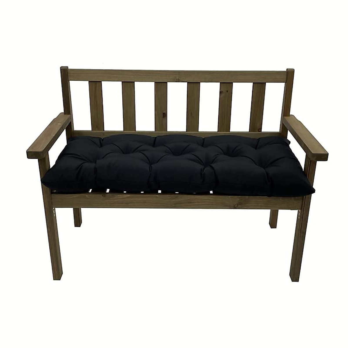 SEAHOME Indoor/Outdoor Bench Cushion,Waterproof Swing Seat Cushion,Outdoor Chair Cuhion,for Lounger Garden Furniture Patio Loveseat (47.2'' x 19.7'', Black)