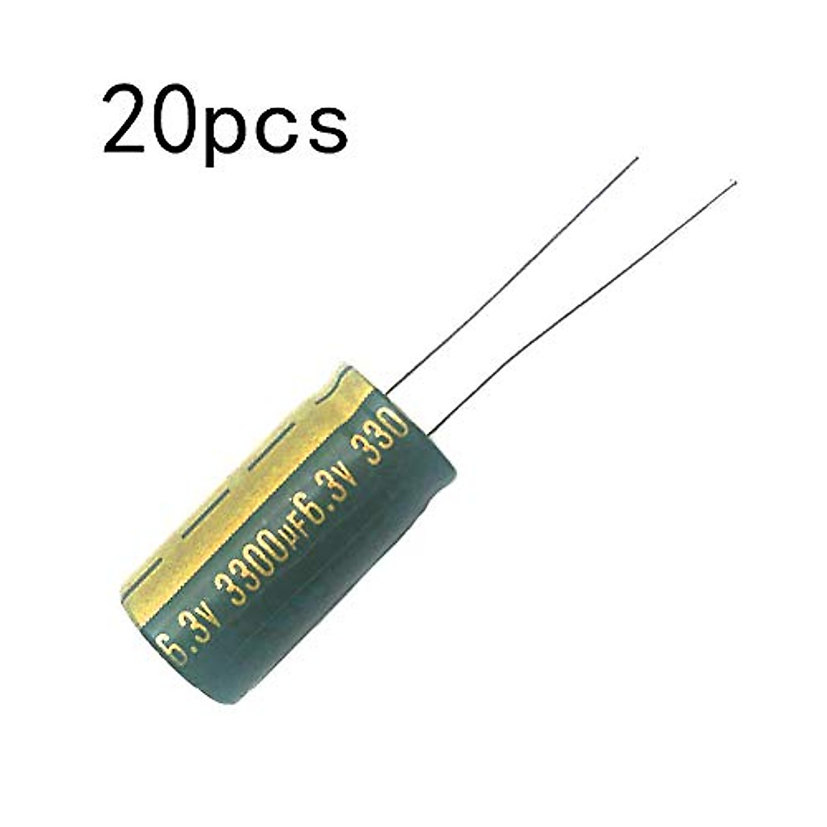 Dahszhi Aluminum Radial Capacitor 3300uF 6.3v 105C for LCD TV & Monitor Repair - 20pcs