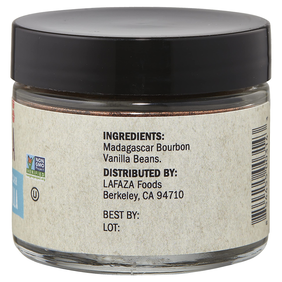 Lafaza All Natural Madagascar Bourbon Pure Ground Vanilla Bean Powder, 1oz