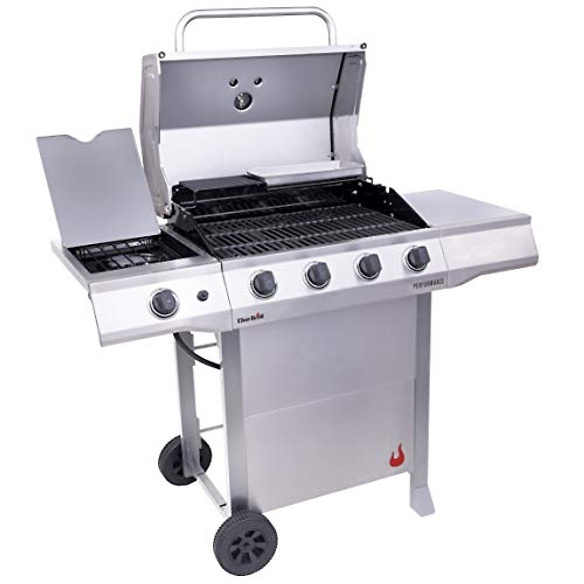 Char-Broil 463352521 Performance 4-Burner Cart Style Liquid Propane Gas Grill, Stainless Steel