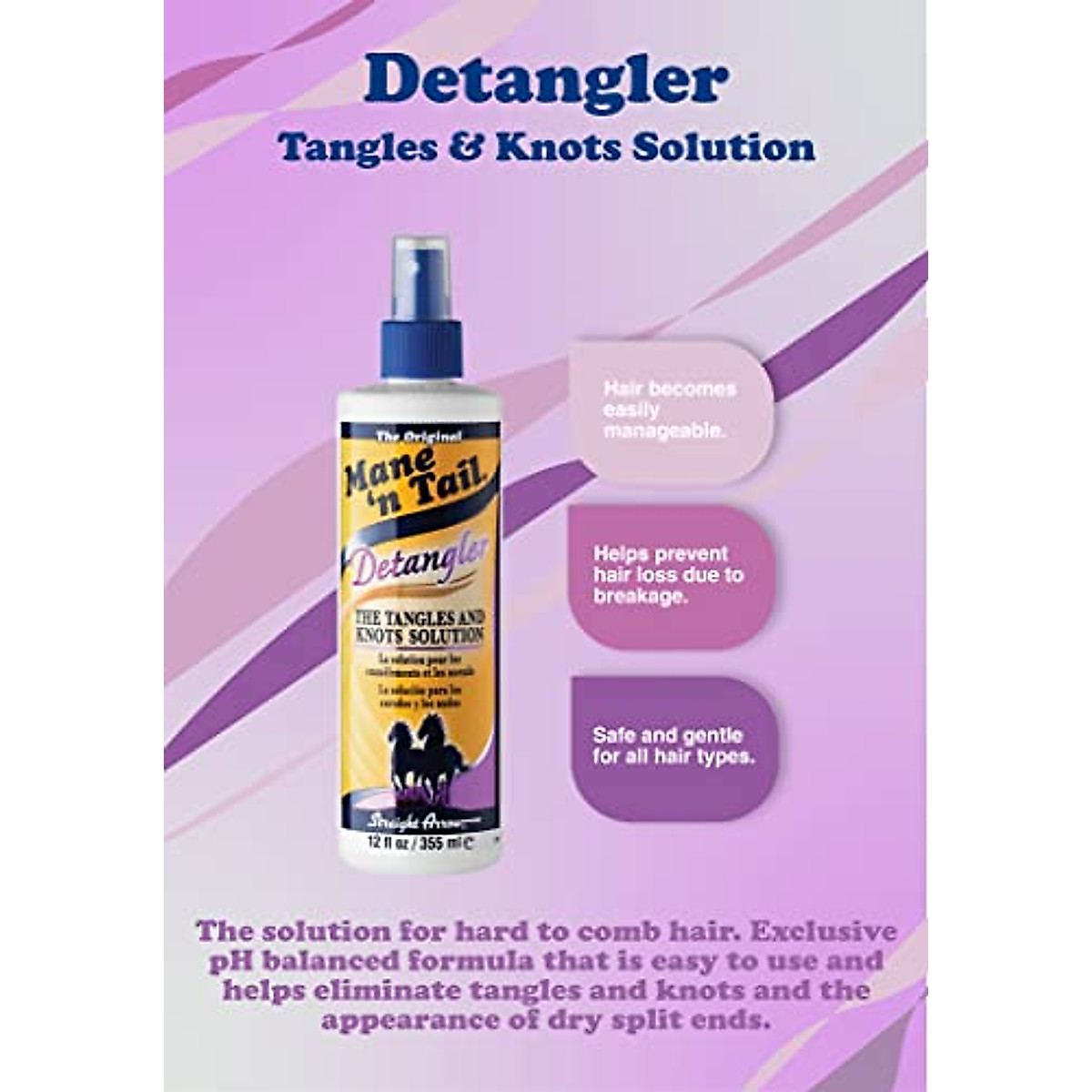 Mane 'n Tail Detangler, 12 Fluid Ounces