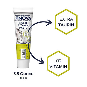 VHD MyCat Nova Multivitamin Paste for Cats, Daily Multi Vitamin Supplement Support, Taurine & 13 Vitamin for Cats, 3.5 Ounce Tube (100 gram)