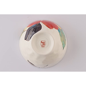 Mino Ware Japanese Rice Bowls with Chopsticks, Set of 2, 200 ml, Modern Kitchen Bowl for Dessert, Cereal, Salad, Soup, Udon, Noodles - Made in Japan