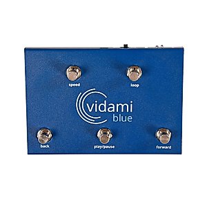 Vidami Blue Hands Free YouTube Video Looper with Foot Pedal Controller, Page Turner, and DAW Controller for PC, Mac & iPad/iPhone - Helps Musicians Learn, Perform, and Create Music - USA Made