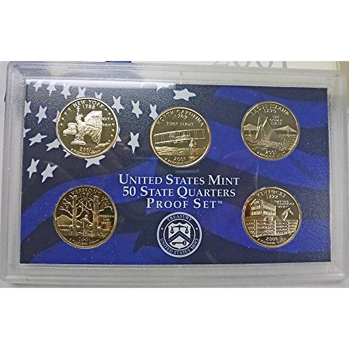 2001 S Statehood Quarters Proof Set Original Mint