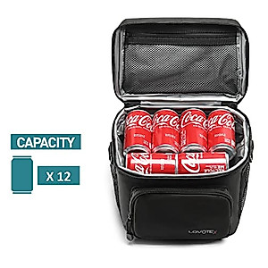 Insulated Lunch Bag For Men And Women Large Insulated Mens Lunch Box For Men With 2 Reusable Cooler Bag Ice Packs, Adult Lunch Box Lunch Tote Mens Lunchbox For Work Lunch Cooler Fits 12 Cans