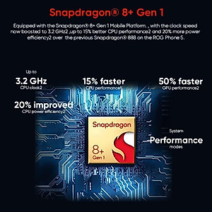 ASUS Rog Phone 6 5G Dual AI2201 128GB 12GB RAM Factory Unlocked (GSM Only | No CDMA - not Compatible with Verizon/Sprint) Tencent Version - Black