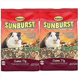 Higgins 2 Pack Sunburst Gourmet Guinea Pig Food. 6 Pounds Total.