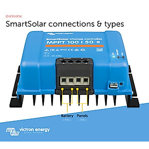 Victron Energy SmartSolar MPPT 100V 50 amp 12/24-Volt Solar Charge Controller (Bluetooth)