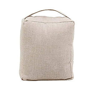 Welcome to Our Home Decorative Fabric Door Stopper with Handle, Fabric Weighted Floor Stop for Bedroom Living Room Exterior Doors, 7-7/8"W x 4-3/4"D x 9"H