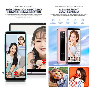 SOYES S10H Mini 4G Card Smartphone RAM 3GB ROM 32GB Android 9.0 Ultra-Thin 3.49 Inch K13 Dual Sim 4G Unlocked Student Mobile Phone Face Recognition Google(Black 3GB+32GB)