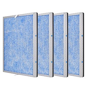 Asheviller MSA3/MSA3S Filter Replacement, Compatible with Membrane Solutions MSA3 and MSA3S Smart Air Purifier, 【Upgraded】3-in-1 H13 True HEPA Filter, 4 Pack