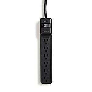 NXT Technologies 24373161 6-Outlet Surge Protector 4Ft Cord 600 Joules