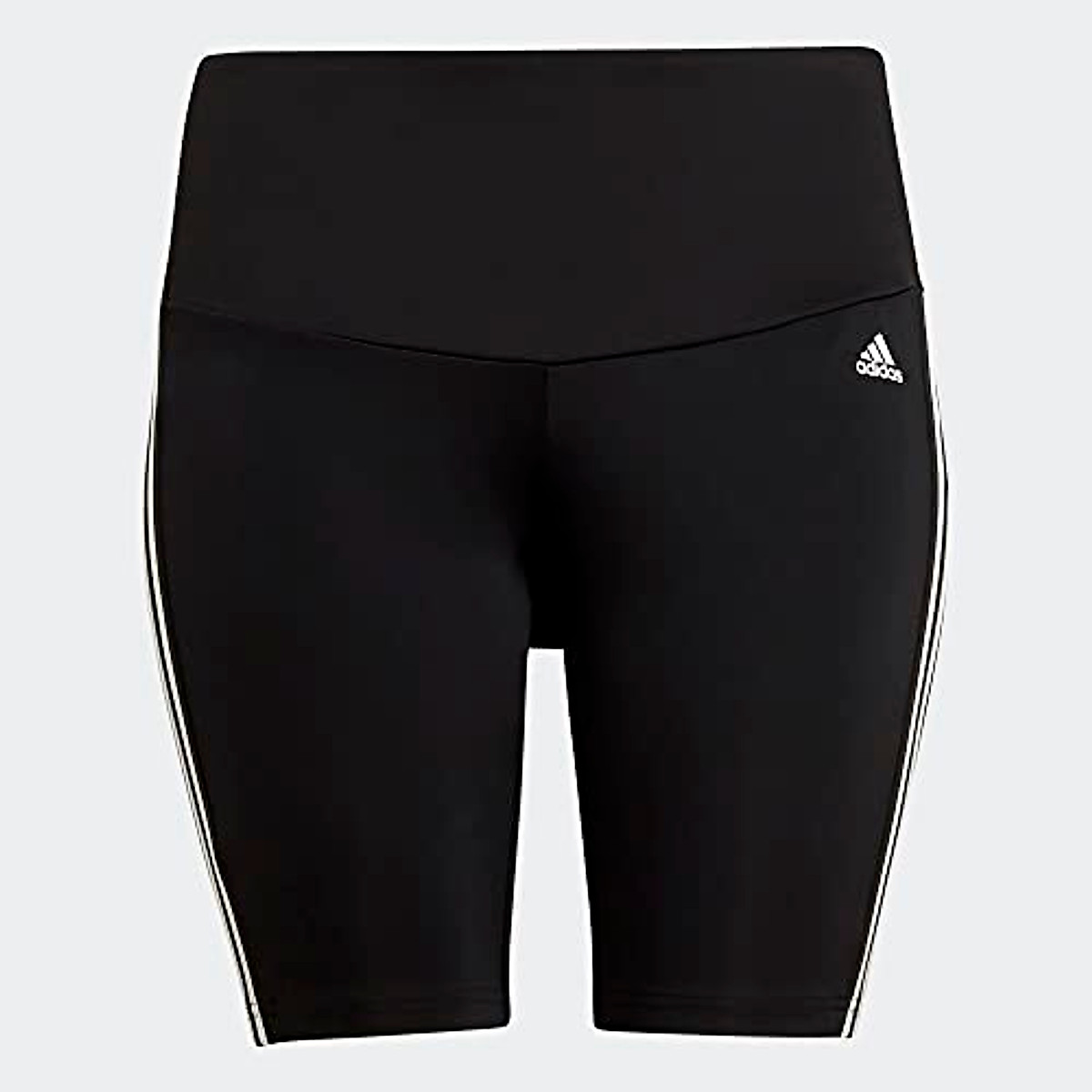 adidas womens 3-Stripes Short Tights Black/White Large