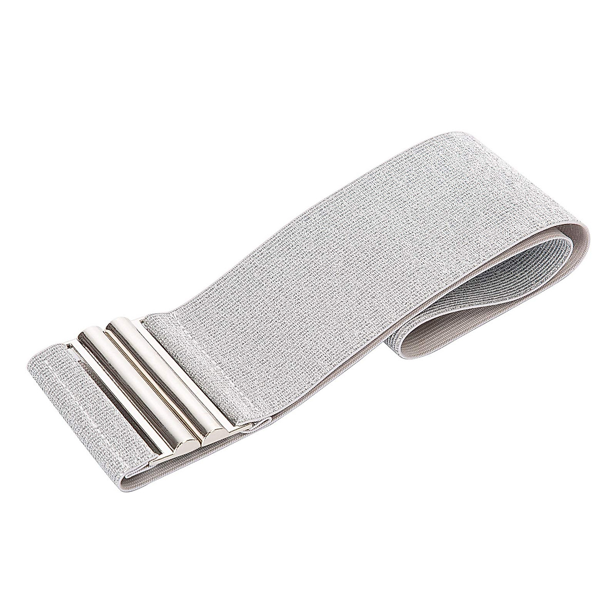 GRACE KARIN Vintage Women Metal Skinny Elastic Buckle Dress Waist Belt Silver L