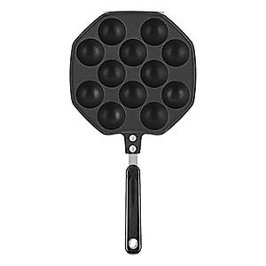 Takoyaki Maker, Non Stick Pan Easy and Simple to Make Japanese Takoyaki Octopus Ball Ideal for Mini Pancake Cake Pop Pan and Takoyaki Maker for Danish Stuffed