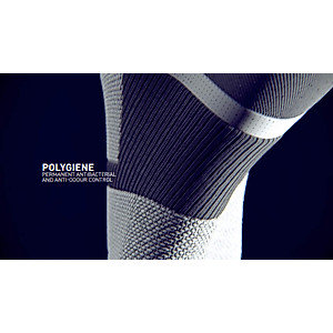 2XU Womens Vectr Full Length Socks, Titanium/Black, 7-8 US