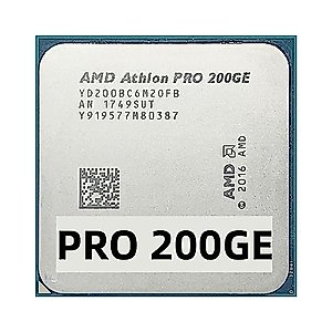 AMD Athlon PRO 200GE CPU Used 2-Core 4-Thread Desktop Processor 3.2 GHz 4M 35W Socket AM4