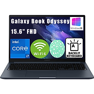 SAMSUNG Galaxy Book Odyssey 15.6" FHD Laptop Computer, Intel Hexa-Core i7-11600H, GeForce RTX 3050 Ti, 32GB DDR4 RAM, 1TB PCIe SSD, WiFi 6, BT 5.1, Backlit Keyboard, Fingerprint Reader, Windows 11