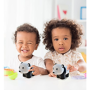 DolliBu Panda Bath Buddy Squirter – Floating Panda Bear Rubber Bath Toy, Fun Water Squirting Bathtime Play for Toddlers Cute & Soft Wild Life Animal Toy for Bathtub, Beach and Pool for Girls and Boys