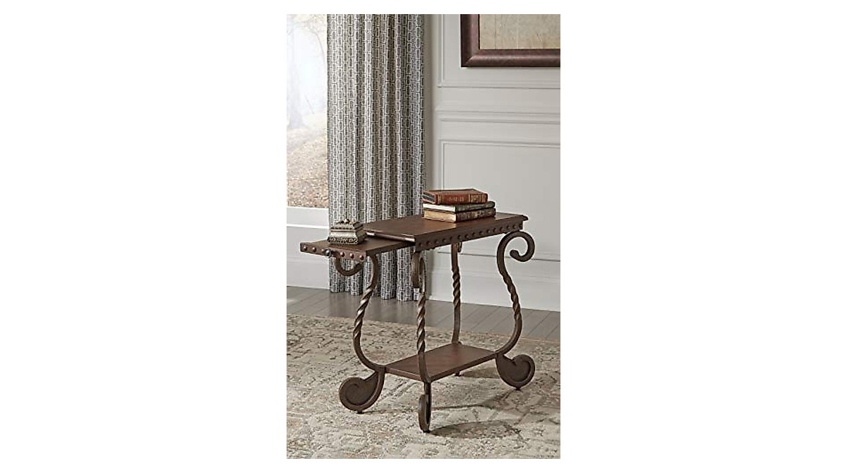 Ashley Rafferty Vintage Chairside End Table - Dark Brown