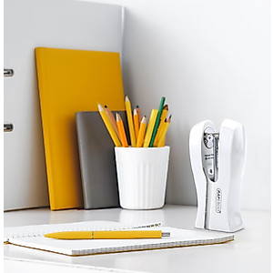 Rapesco 1319 Stand Up/Space-Saving Stapler, 20 Sheet Capacity, White