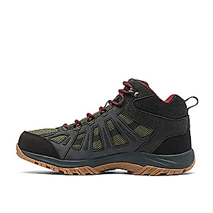 Columbia Men's Redmond III Mid Waterproof Hiking Shoe, Nori/Red Jasper, 13