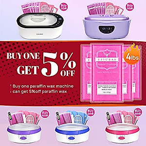 Paraffin Wax Machine for Hand and Feet - Paraffin Wax Bath Ejiubas Quick-Heat Paraffin Wax Warmer with 2.2lb Paraffin Wax 2 Mitts Booties for Moisturizing Hand and Feet and Soothing Arthritis