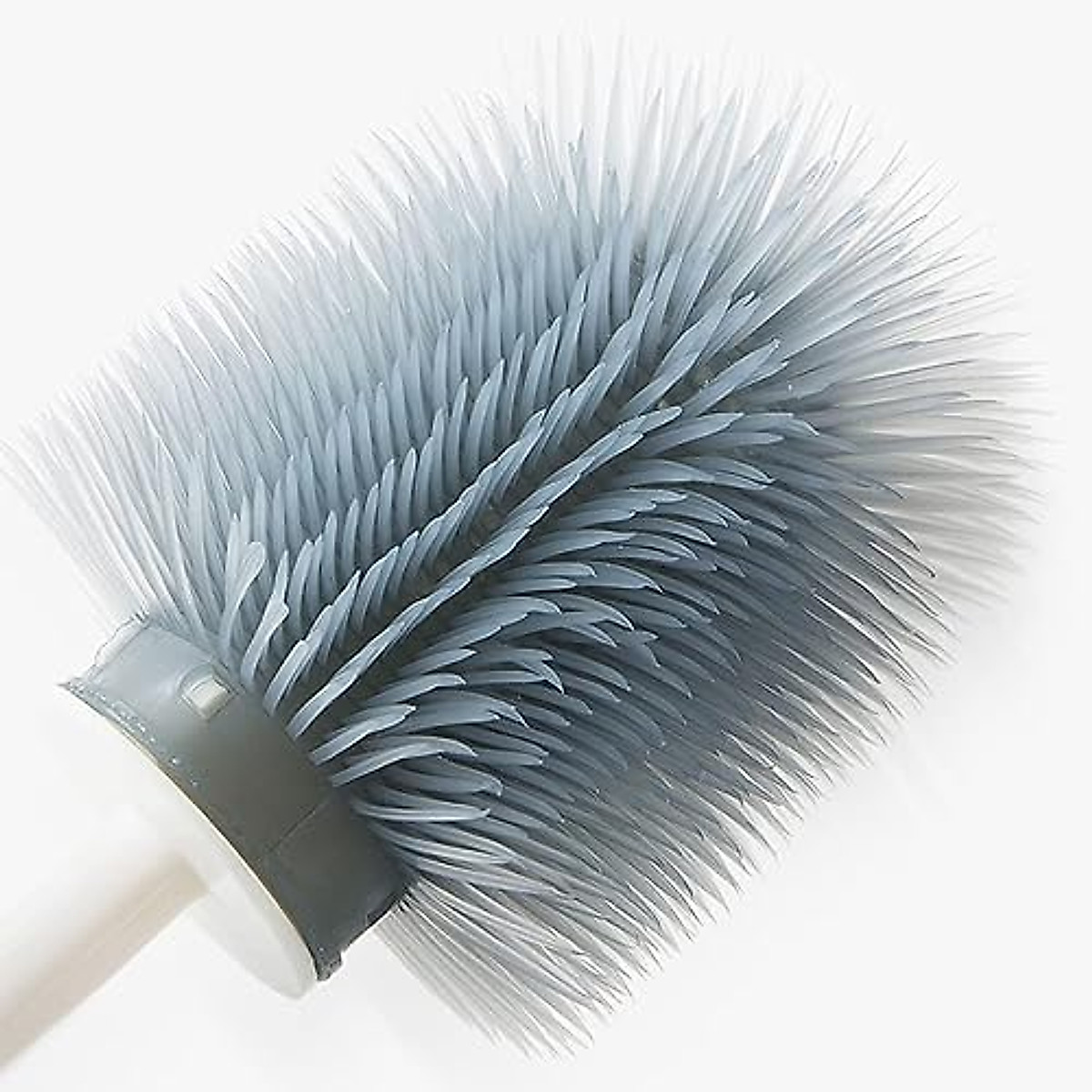 Creative Toilet Bowl Brush Flat Brush Head Toilet Brush Floor Stand Reversible Bristle Toilet Cleaner Brush with Stand