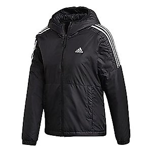 adidas Female Essentials Insulated Hooded Jacket, Black,M