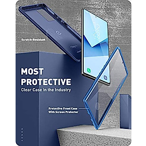 Clayco Xenon Series Designed for Samsung Galaxy Note 20 Case, [Built-in Screen Protector] Full-Body Rugged Cover Compatible with Fingerprint ID, 6.7 inch 2020 Release (Blue)