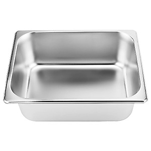 HOIGON 4 Pack 1/2 Size Steam Table Pan, 4 Inch Deep Stainless Steel Hotel Pan, Anti-Jam Steam Pan Half Size Hotel Pans for Buffet, Restaurants, Catering