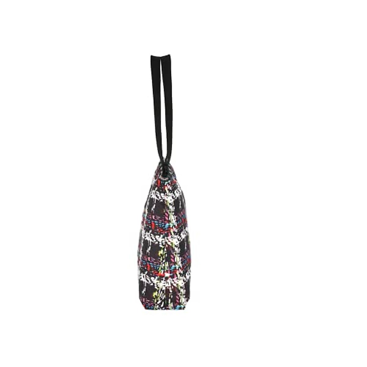 LeSportsac Running Weave Easy Magazine Tote Bag, Style 3531/Color E474, Festive & Colorful Confetti Style Abstract Printed Weave Pattern, Modern & Fun Interpretative Plaid Design